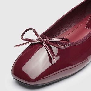 Cider | Shoes | Cider Bow Decor Square Toe Ballet Mary Jane Flats ...